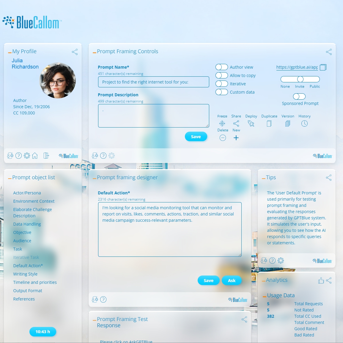 Generative-AI Application Development Platform - BlueCallom